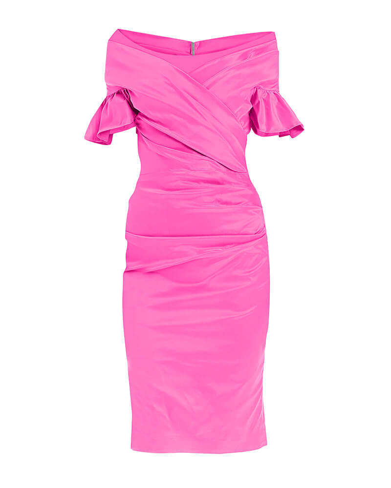 Freja Draped satin dress