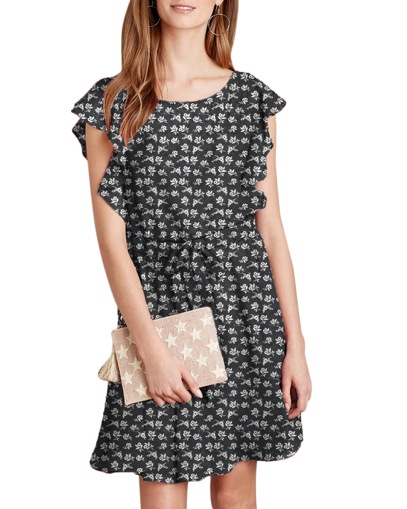 Floral fit and flare Dress