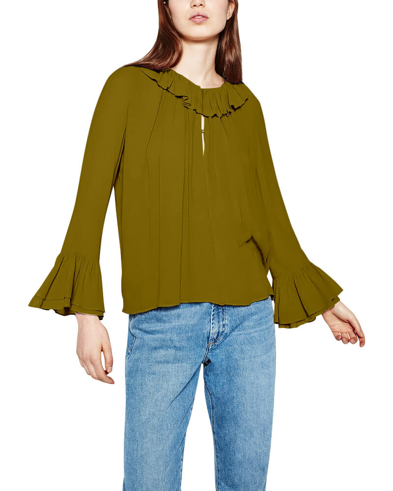 Ruffle sleeve top