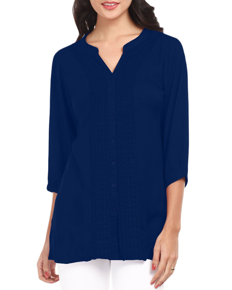 Mandarin collar tunic