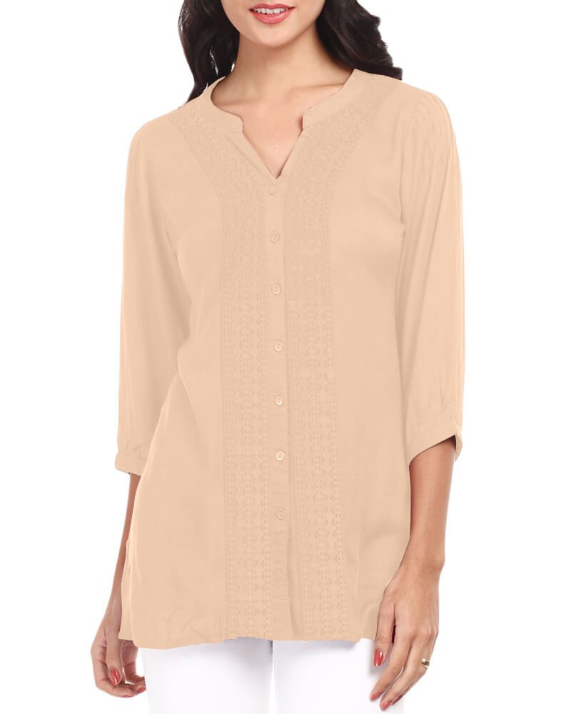 Mandarin collar tunic