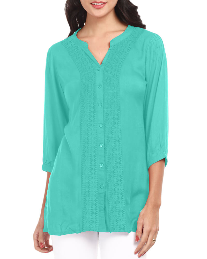 Mandarin collar tunic