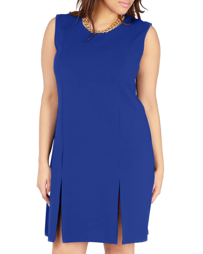 Double Split Blue Dress