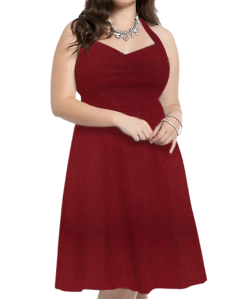 Bodice Detailed Flared Dress