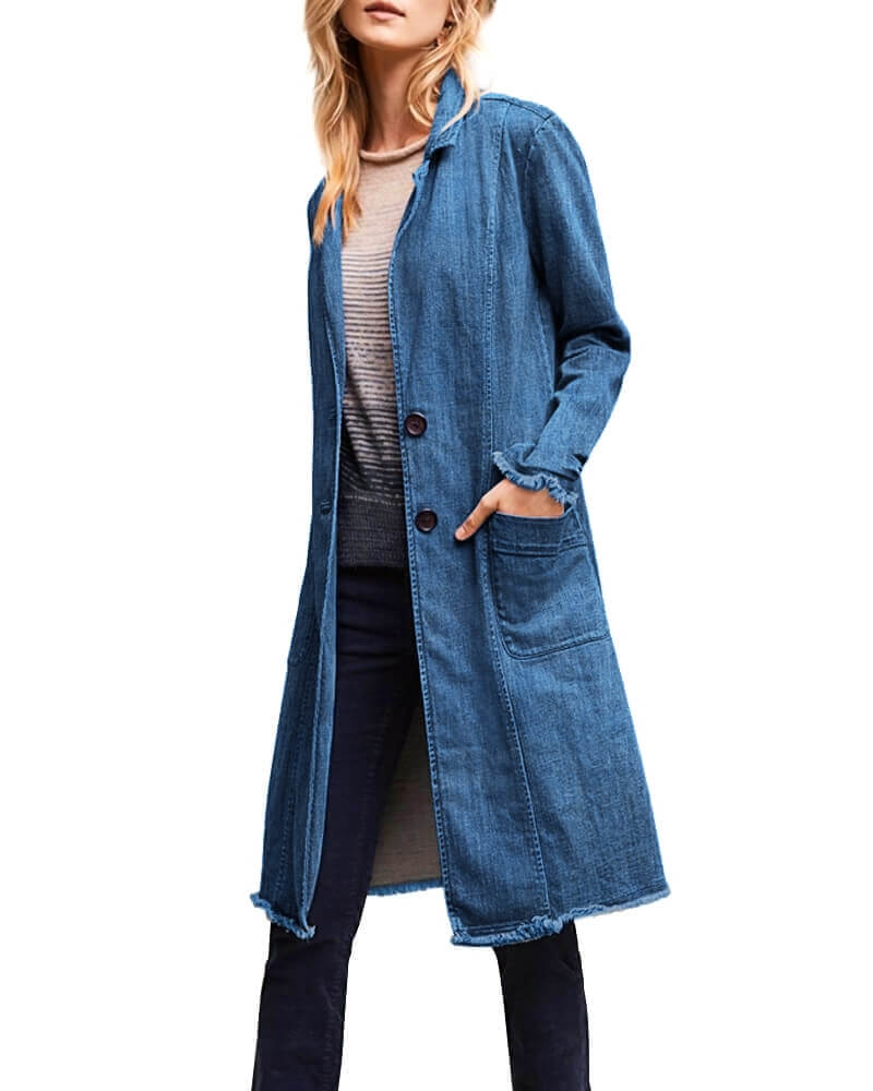 Voguish Denim Long Jacket