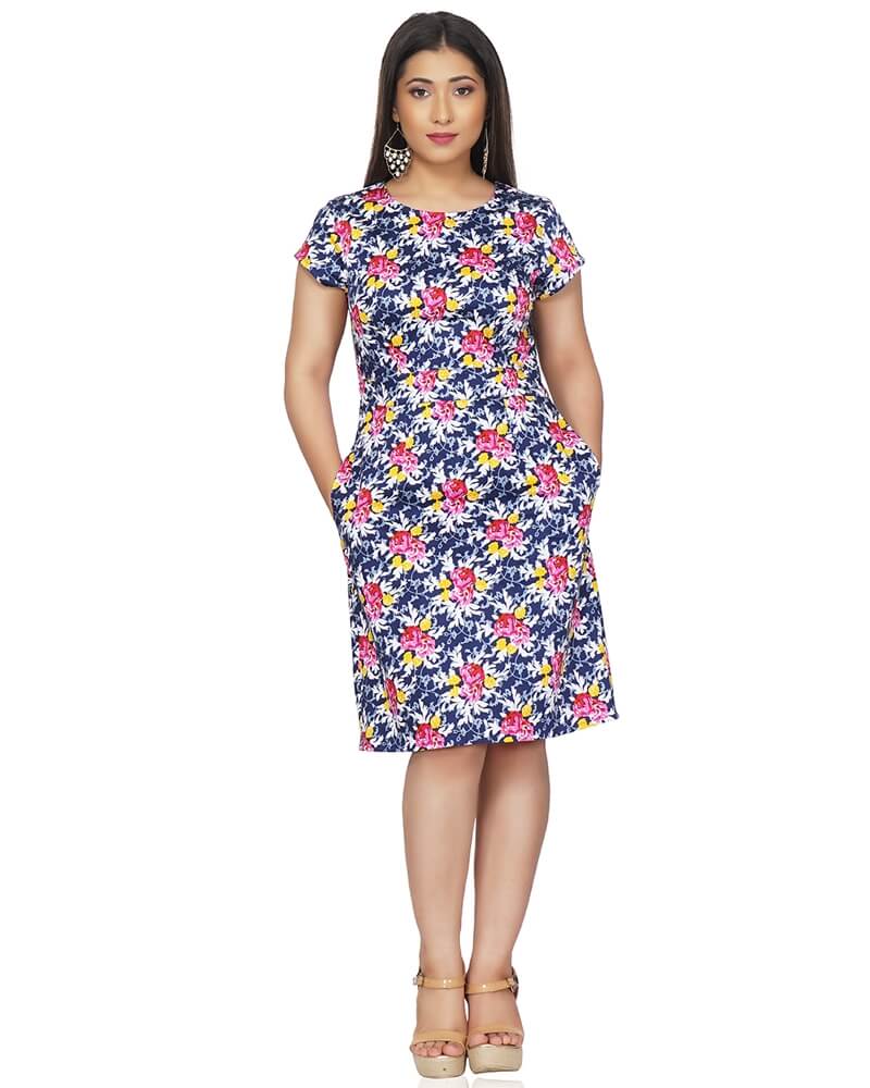 Floral Print Slim Fit Dress