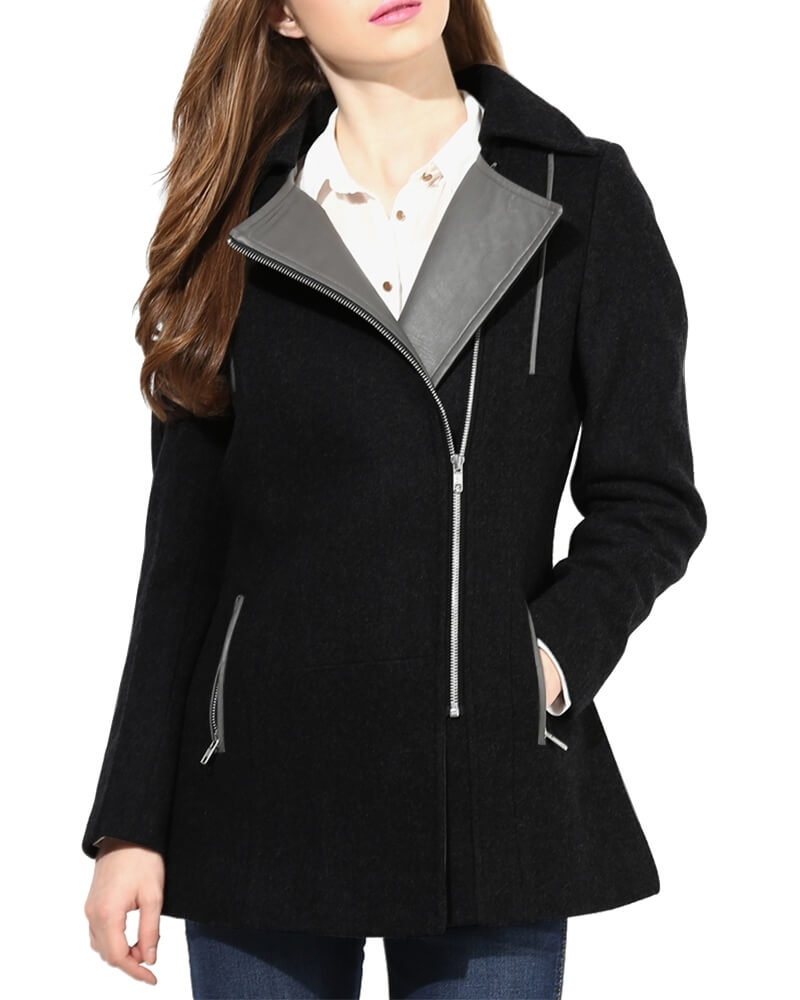 Dark Black Winter Jacket | Lurap