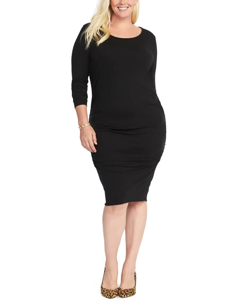 Stunning Solid Black Slim Fit Stealth Dress
